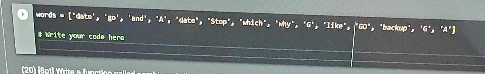Solved Use a for loop to print each base in the string list | Chegg.com
