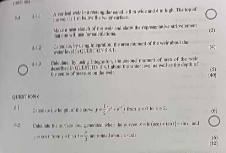 Solved ilie weir ili I in below the water nurfice. Make an | Chegg.com
