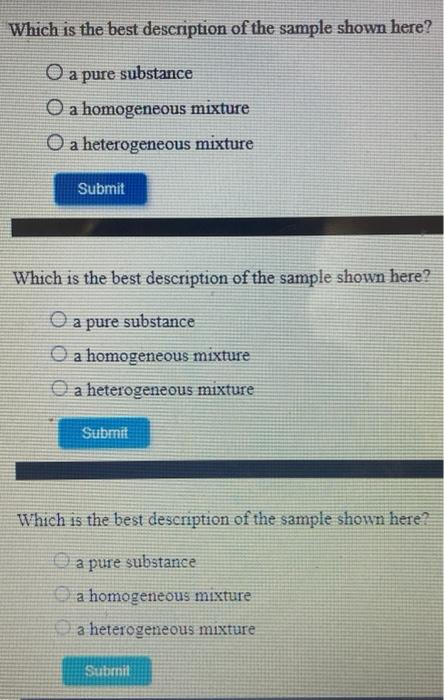 Solved VISUALIZATION Identifying Pure Substances and | Chegg.com