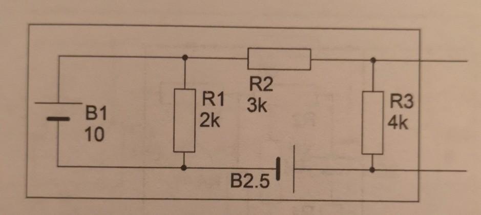 Solved R2 R1 3k B1 10 2k R3 4k B2.5 | Chegg.com