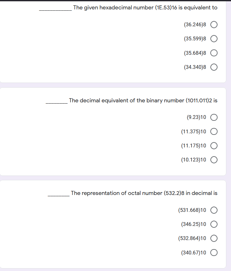 Solved The given hexadecimal number (18.53)16 is equivalent | Chegg.com