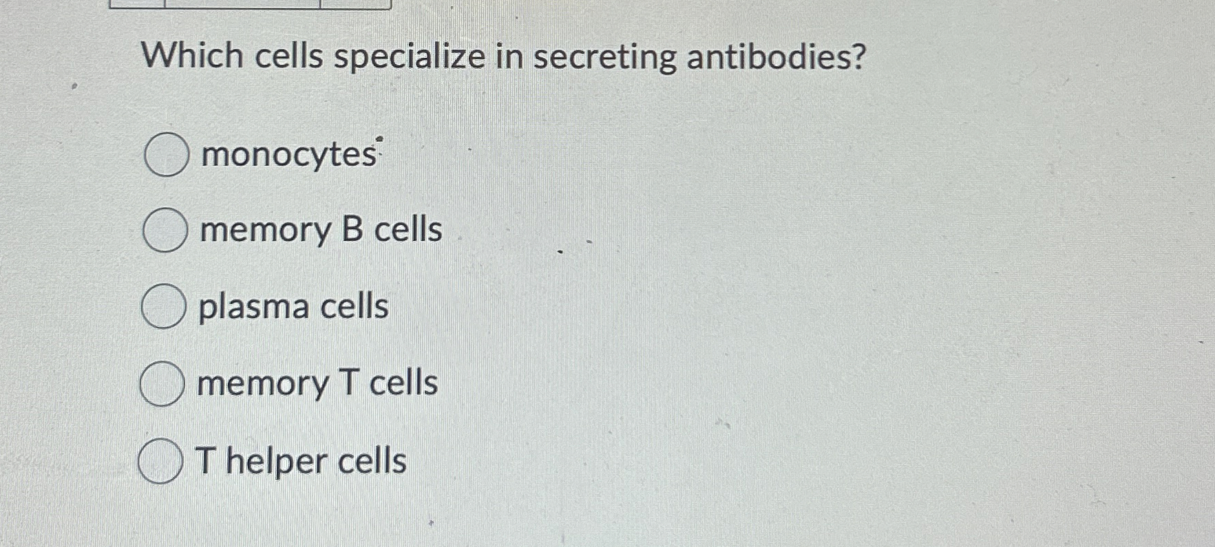 Solved Which cells specialize in secreting | Chegg.com