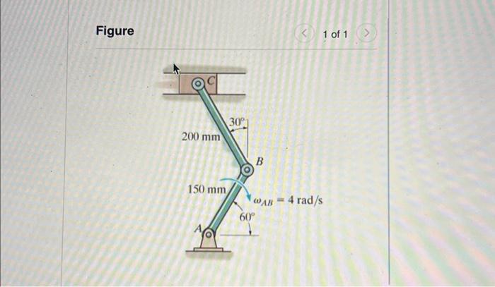 Solved If bar AB has an angular velocity ωAB=4rad/s, | Chegg.com