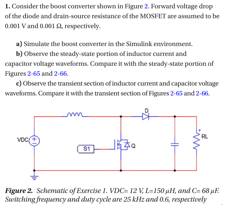 Solved Consider the boost converter shown in Figure 2. | Chegg.com