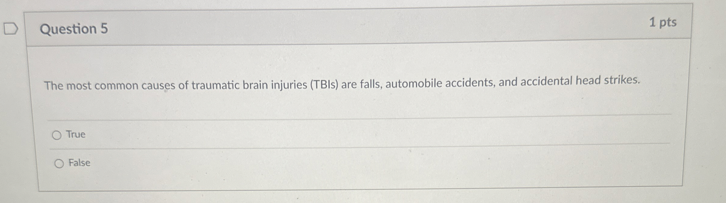 Solved Question 51 ﻿ptsThe most common causes of traumatic | Chegg.com