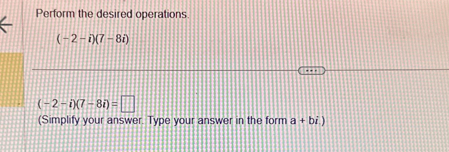 Solved Perform the desired | Chegg.com