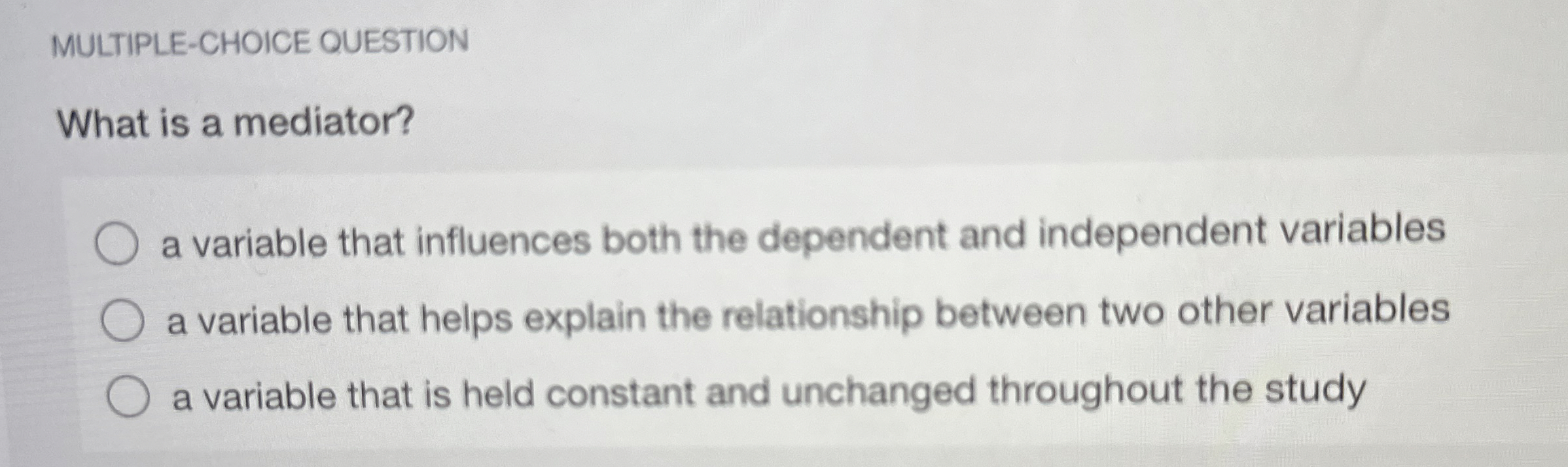 Solved a variable that influences both the dependent and | Chegg.com