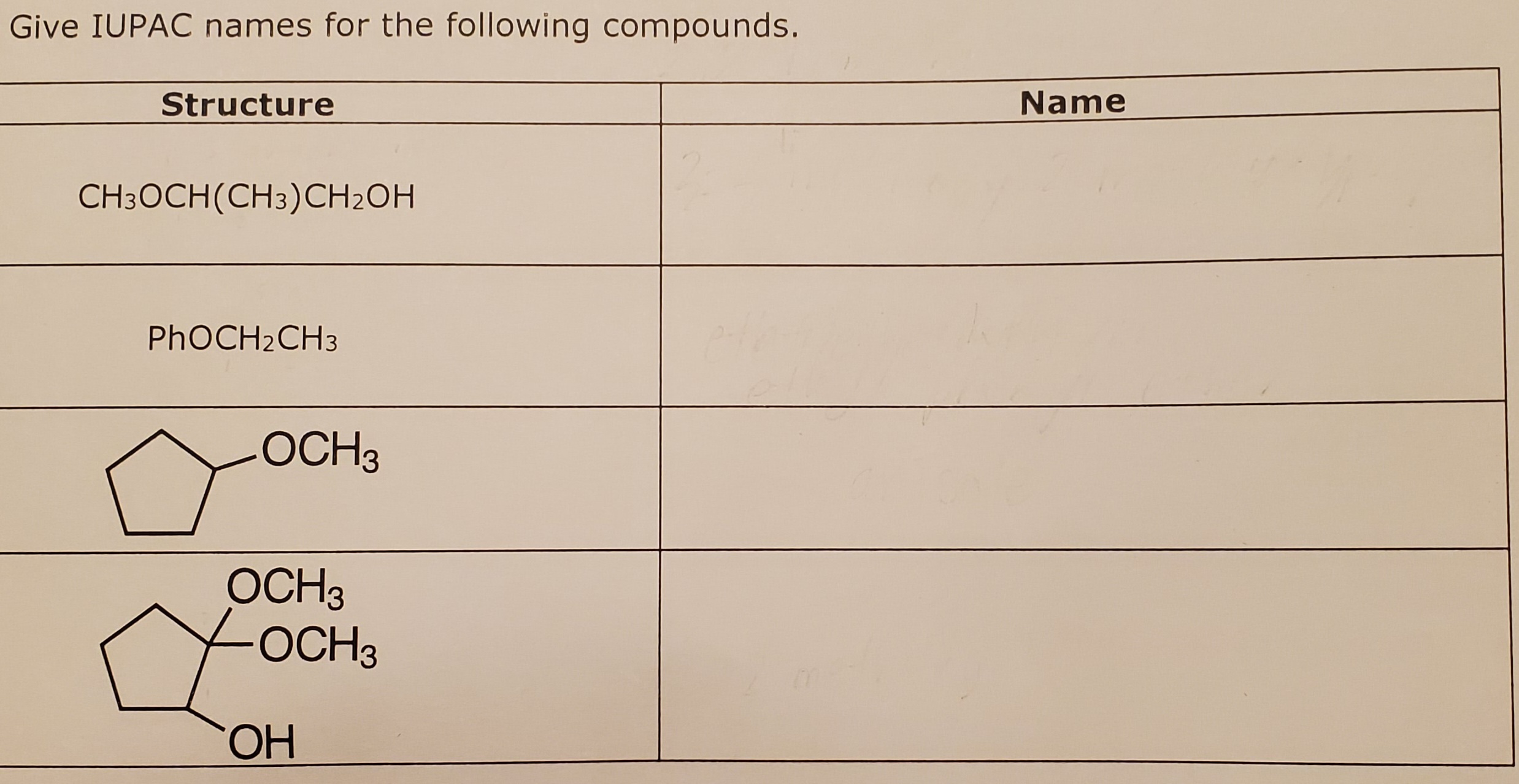 Solved Give IUPAC names for the following compounds. | Chegg.com