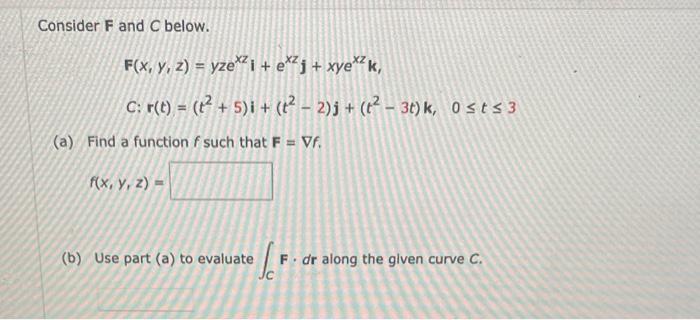Solved Consider F and C below. | Chegg.com