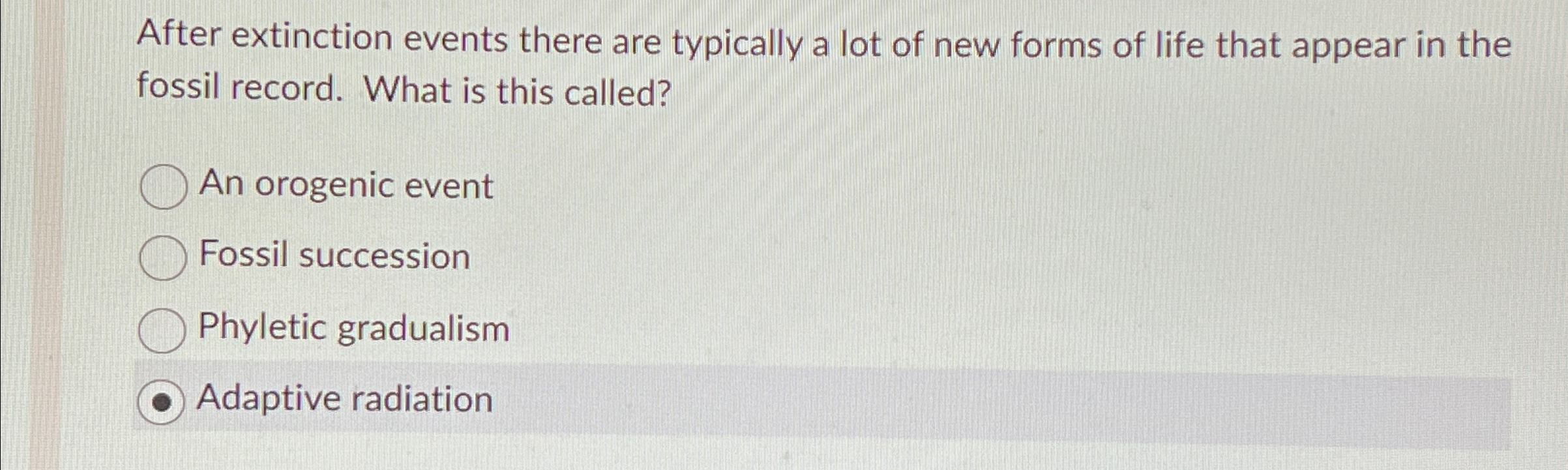 Solved After extinction events there are typically a lot of | Chegg.com