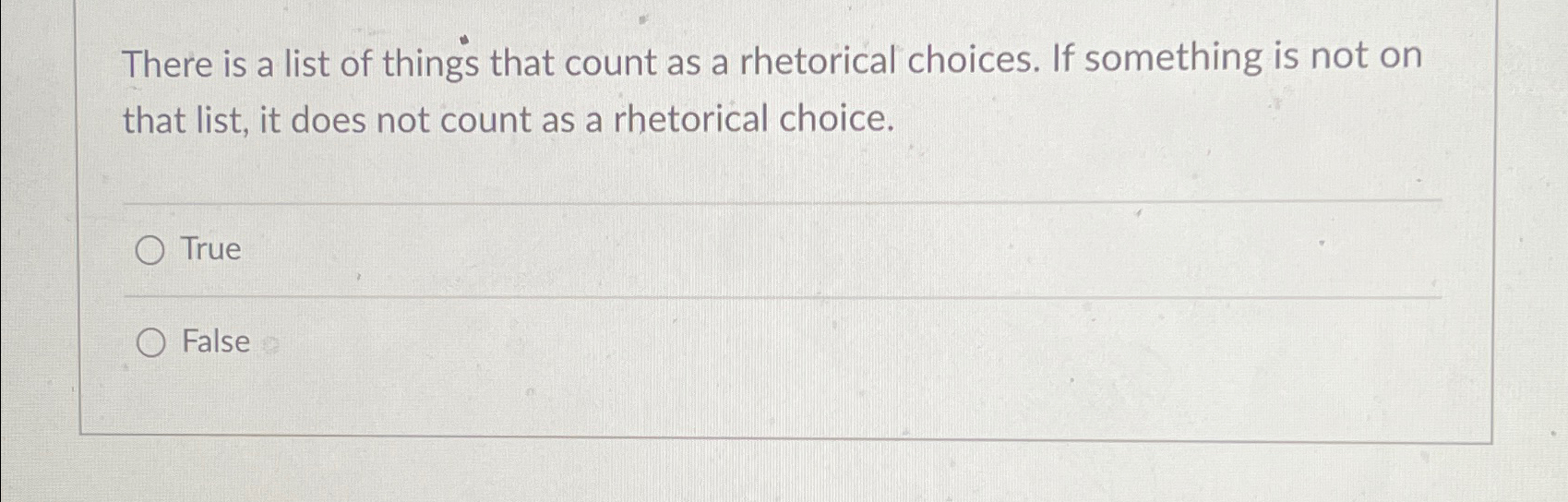 Solved There is a list of things that count as a rhetorical | Chegg.com