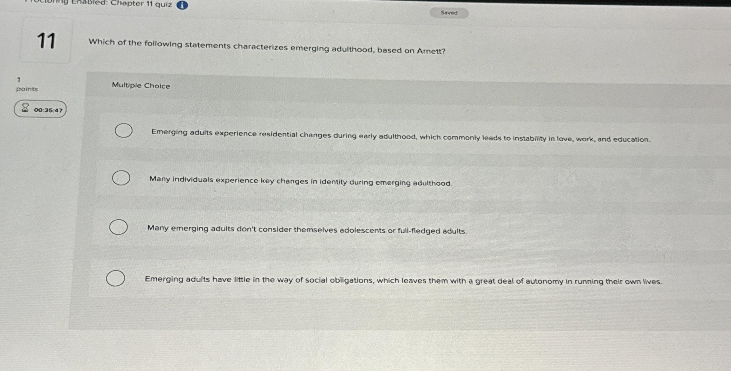 Solved 11Which of the following statements characterizes | Chegg.com