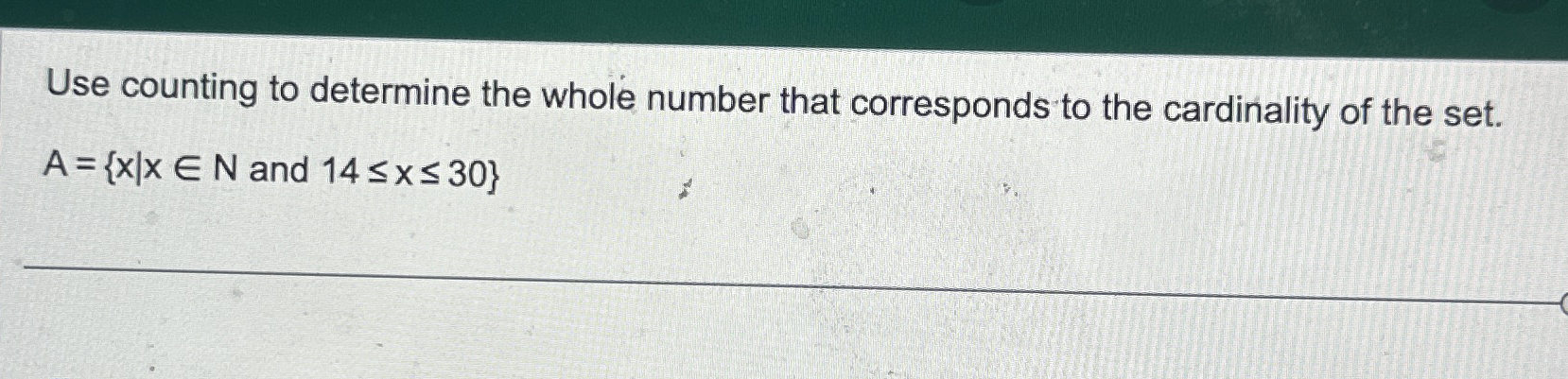 Solved Use counting to determine the whole number that | Chegg.com