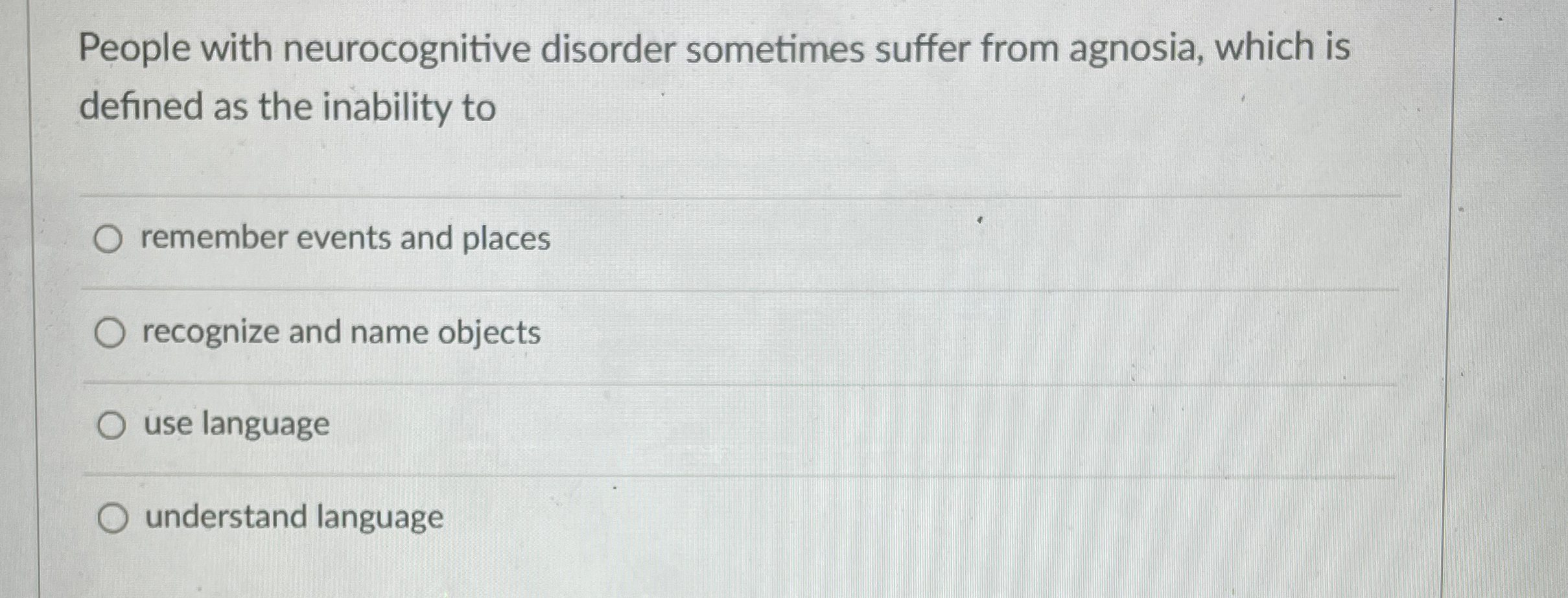 Solved People with neurocognitive disorder sometimes suffer | Chegg.com