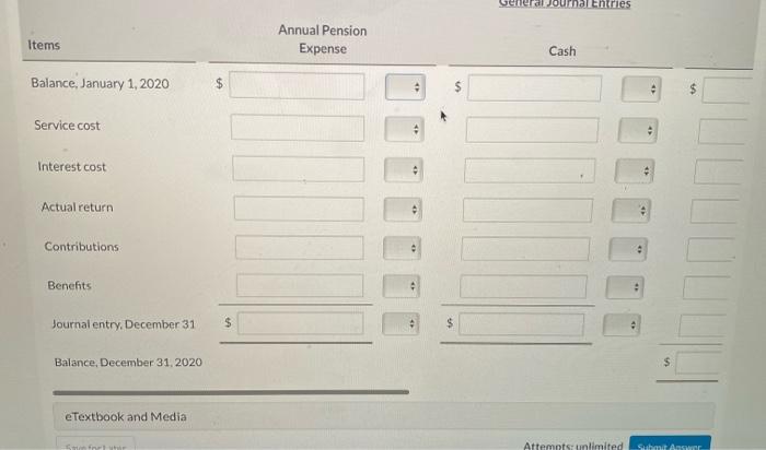 Solved The following facts apply to the pension plan of | Chegg.com
