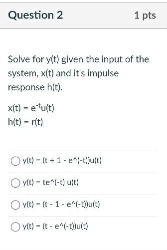 Solved Solve for y(t) given the input of the system, x(t) | Chegg.com