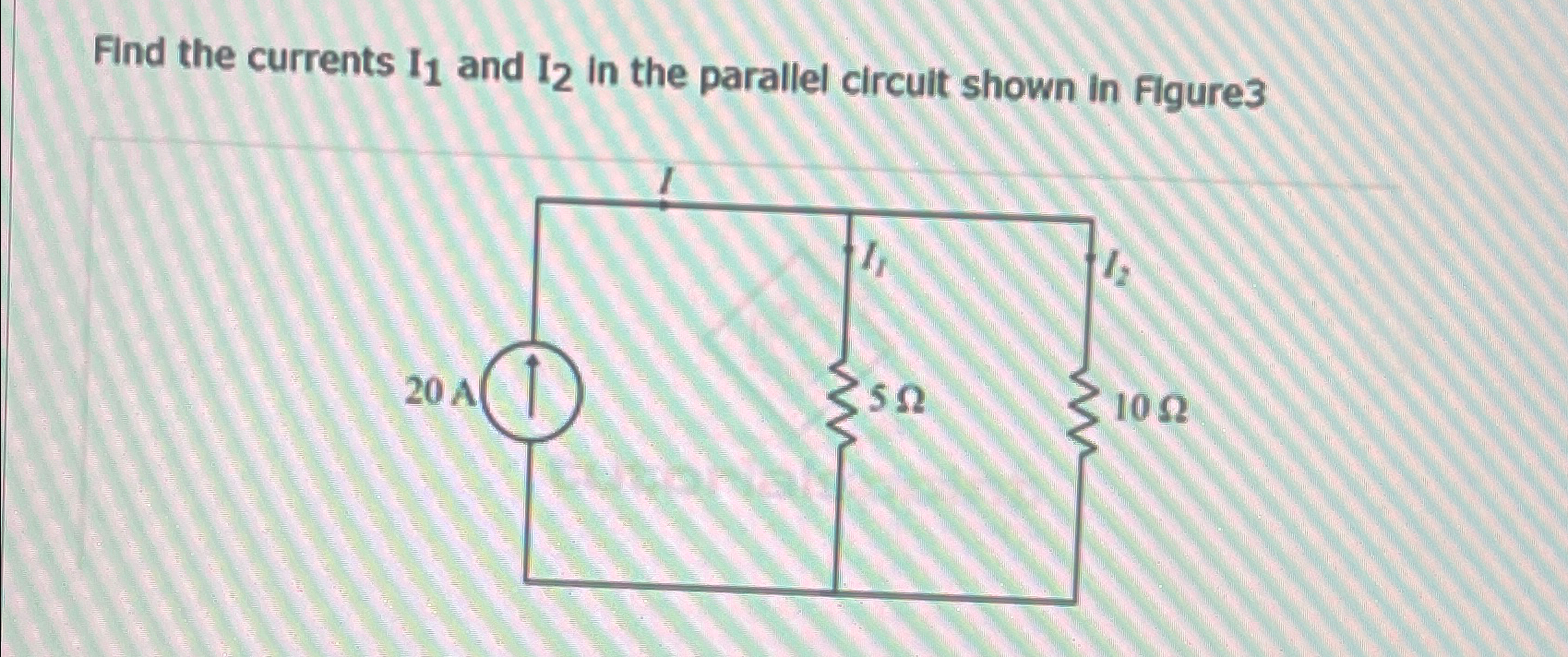 Solved Find the currents I1 ﻿and I2 ﻿in the parallel circuit | Chegg.com