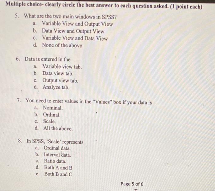 Solved Multiple choice-clearly circle the best answer to | Chegg.com