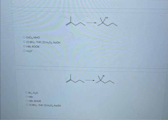 Solved Choose suitable reagents to perform each of the | Chegg.com