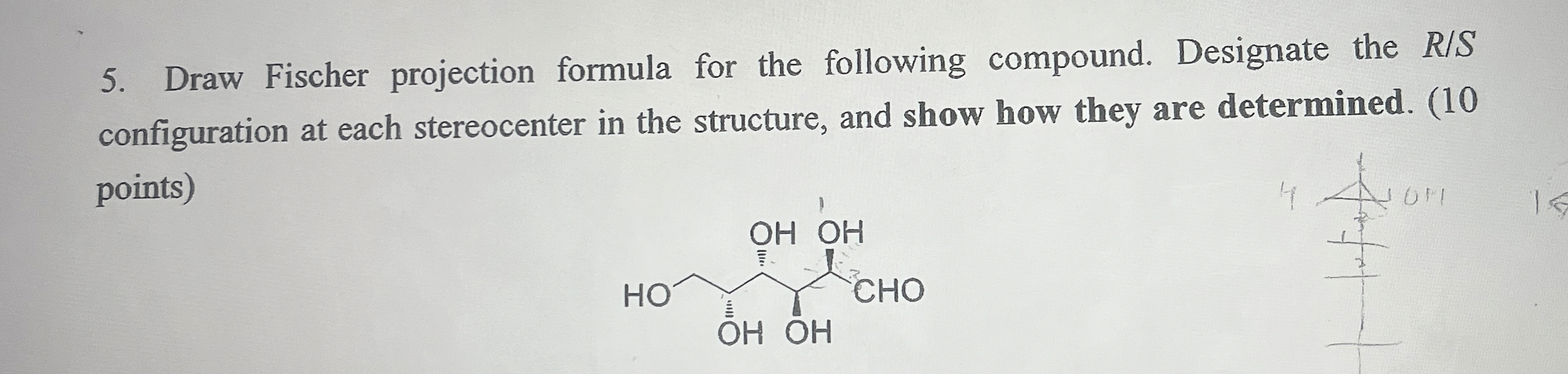 Solved Draw Fischer projection formula for the following | Chegg.com