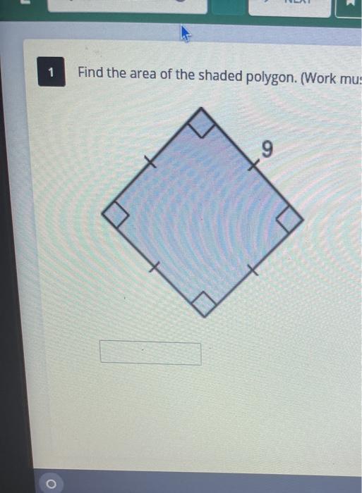 Solved 3 1 Find the area of the shaded polygon. (Work mus 9 | Chegg.com