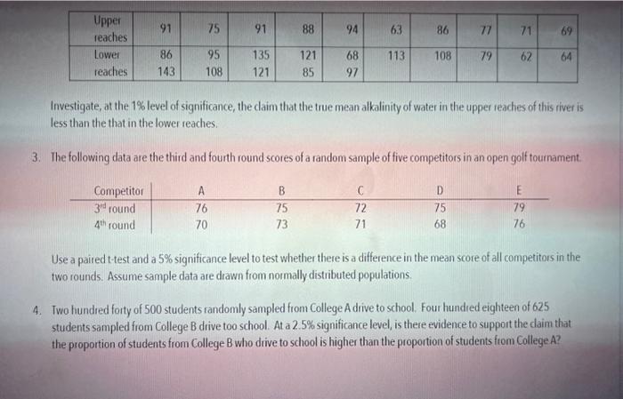 Solved For each scenario, perform the appropriate hypothesis | Chegg.com