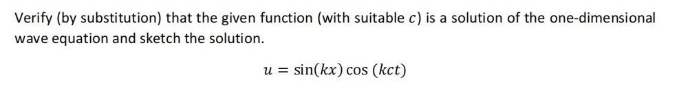 Solved Verify (by substitution) that the given function | Chegg.com
