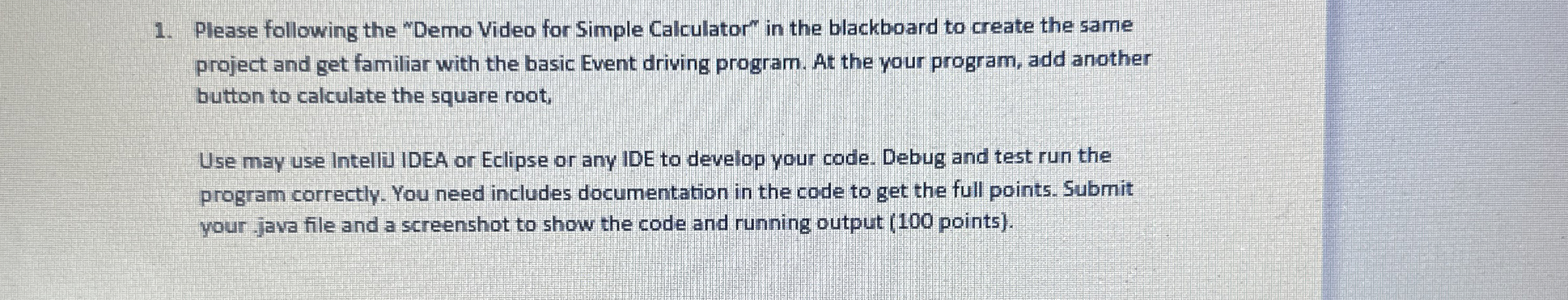 Solved Please following the "Demo Video for Simple | Chegg.com
