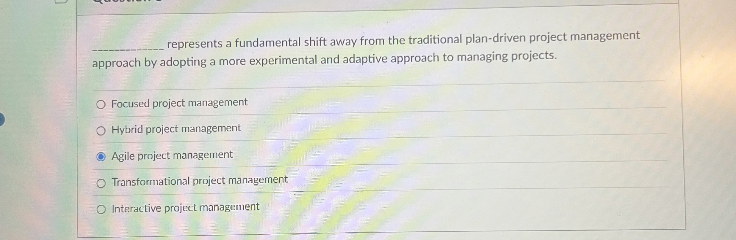 Solved q, ﻿represents a fundamental shift away from the | Chegg.com