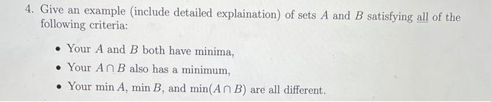 Solved 4. Give an example (include detailed explaination) of | Chegg.com