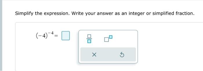 Solved Simplify the expression. Write your answer as an | Chegg.com
