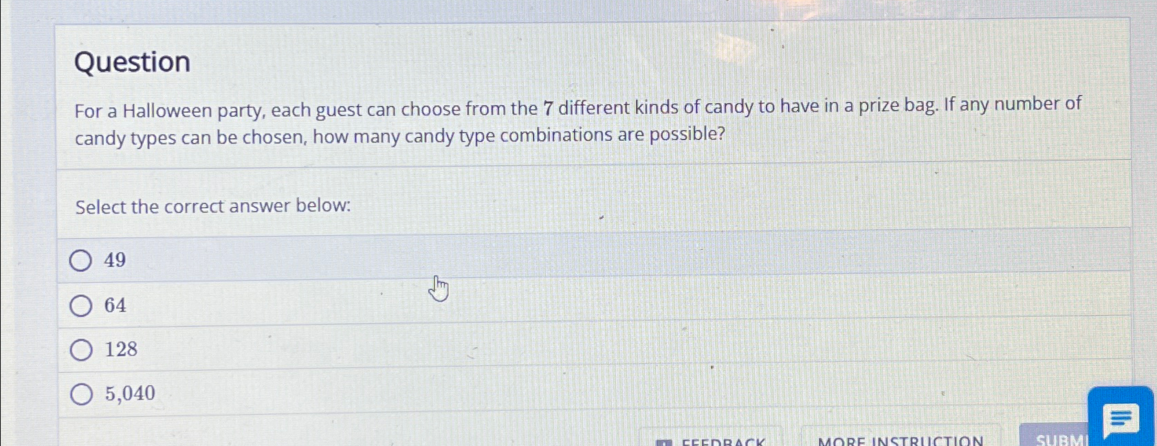 Solved QuestionFor a Halloween party, each guest can choose | Chegg.com