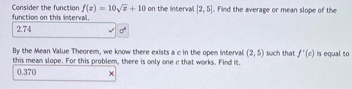 Solved Consider the function f(x)=10x+10 on the interval | Chegg.com