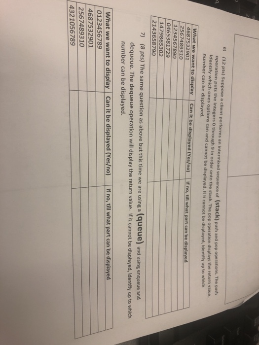 Solved 6) (12 pts) Suppose a client performs an intermixed | Chegg.com