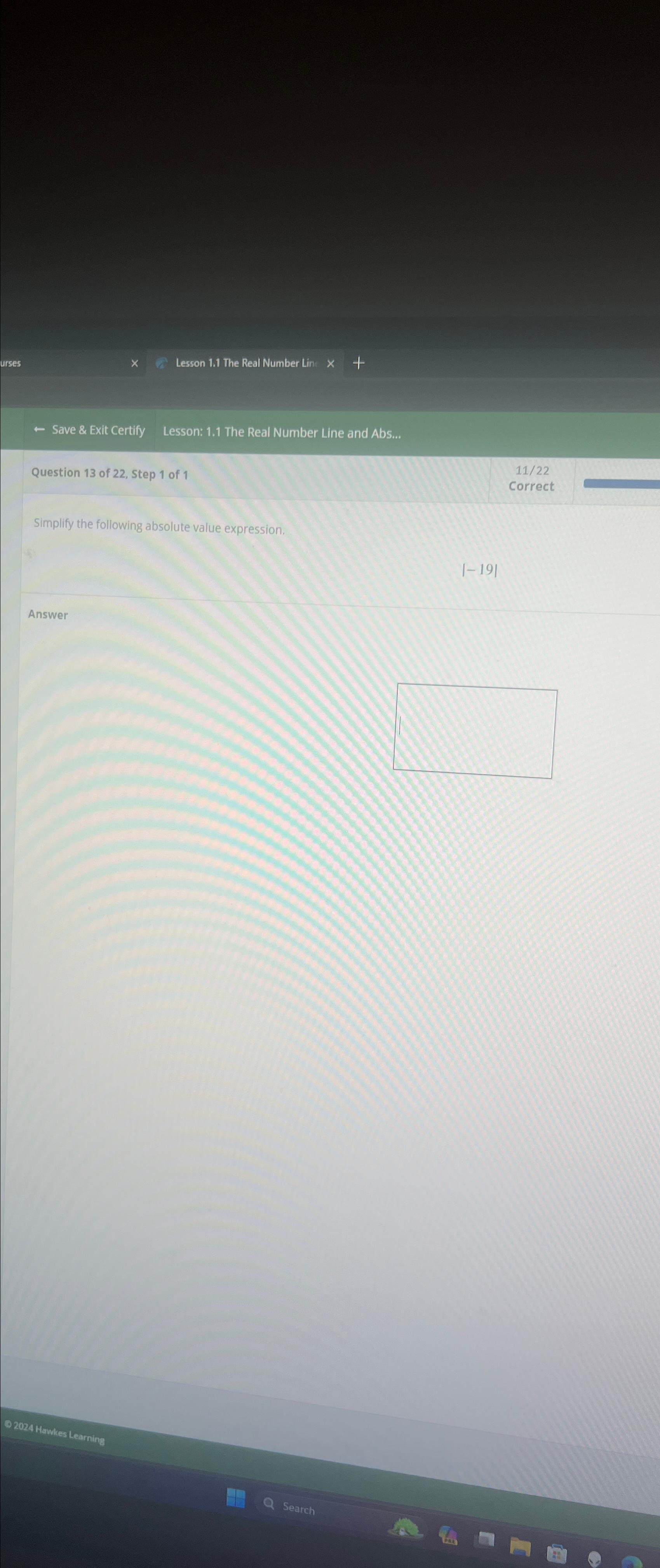 Solved Save & Exit Certify Lesson: 1.1 ﻿The Real Number Line | Chegg.com