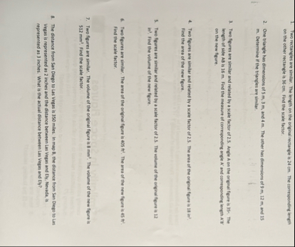 Solved Two rectangles are similar. The length on the | Chegg.com