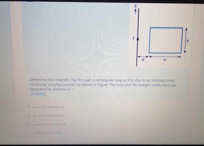 Solved a Determine the magnetic flux through a rectangular | Chegg.com