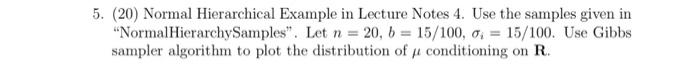 5. (20) Normal Hierarchical Example in Lecture Notes | Chegg.com