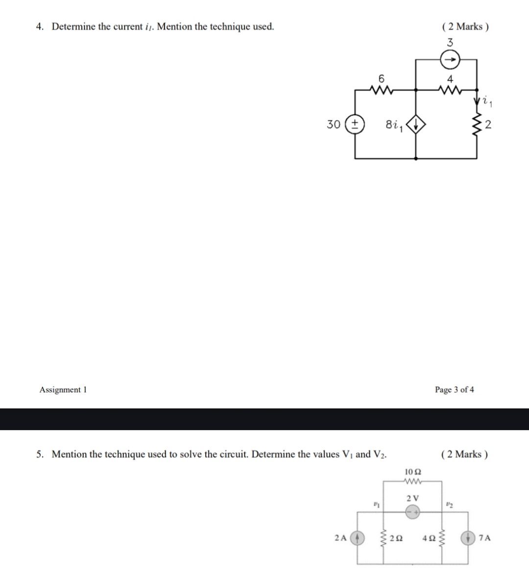 Solved .Determine the current il. ﻿Mention the technique | Chegg.com