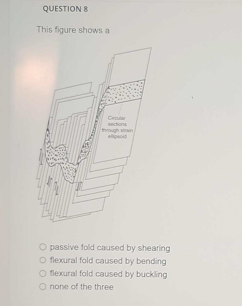 Solved This figure shows a passive fold caused by shearing | Chegg.com