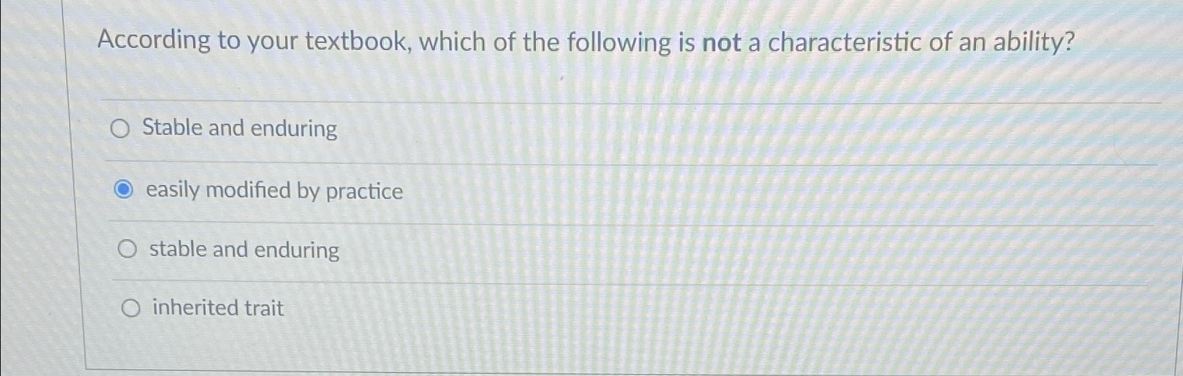 Solved According to your textbook, which of the following is | Chegg.com