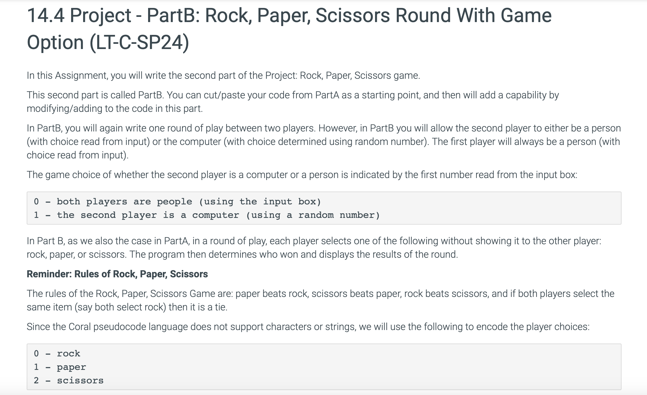 Solved IN CORAL CODE ONLY!!! HAS TO BE IN CORAL! Ignore the | Chegg.com