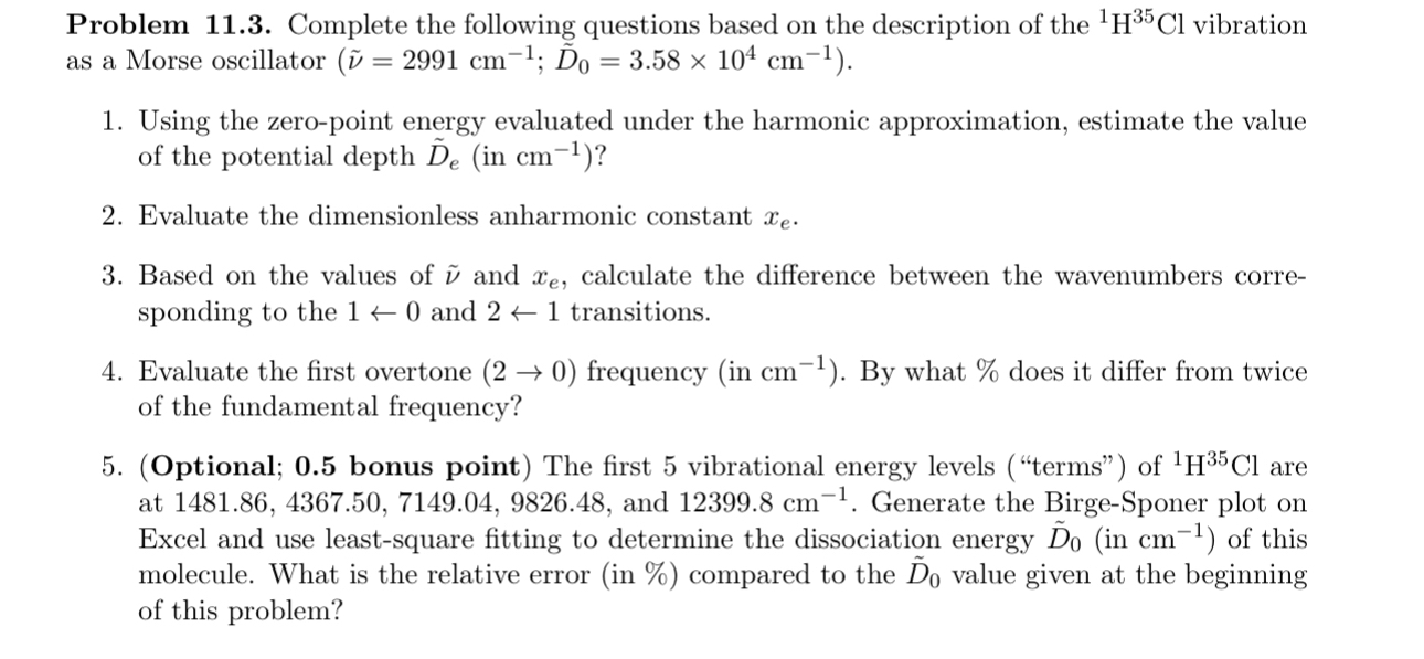 Solved Problem 11.3. ﻿Complete the following questions based | Chegg.com