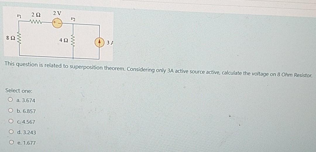 Solved 5 A 2 Ω % 8 Ω 1Ω 4 Ω +) 20 V 40 V ΕΙ Find vo. . | Chegg.com
