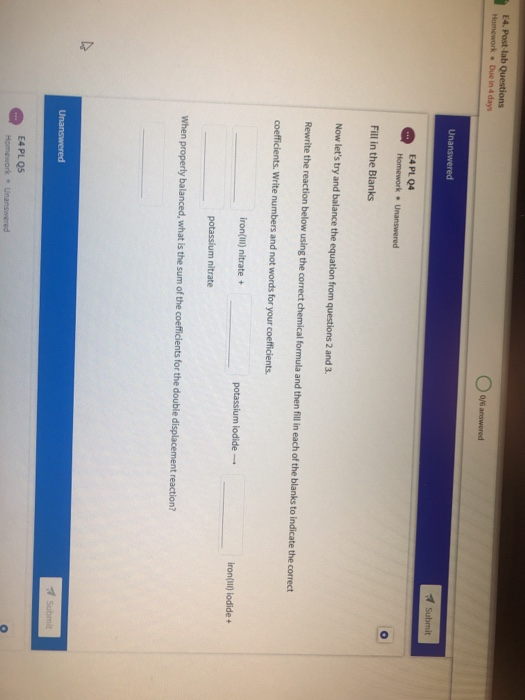 Solved 4. Post-lab Questions Homework . Due in days 0/6 | Chegg.com Solved 4. Post-lab Questions Homework . Due in days 0/6 | Chegg.com