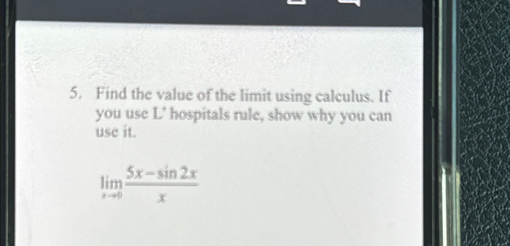 Solved Find the value of the limit using calculus. If you | Chegg.com