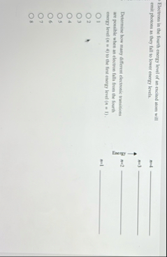 Solved Electrons in the fourth energy level of an exched | Chegg.com