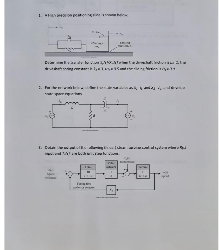 Solved A High precision positioning slide is shown | Chegg.com