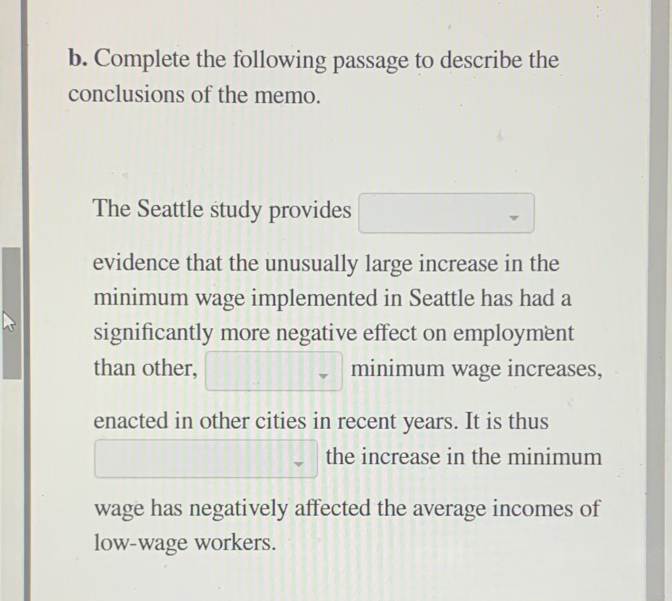 Solved b. ﻿Complete the following passage to describe the | Chegg.com