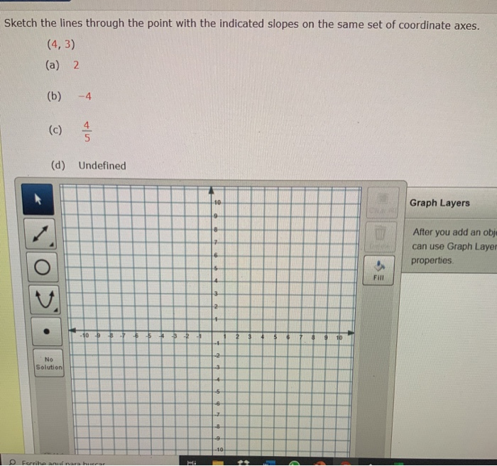 Solved Sketch the lines through the point with the indicated | Chegg.com
